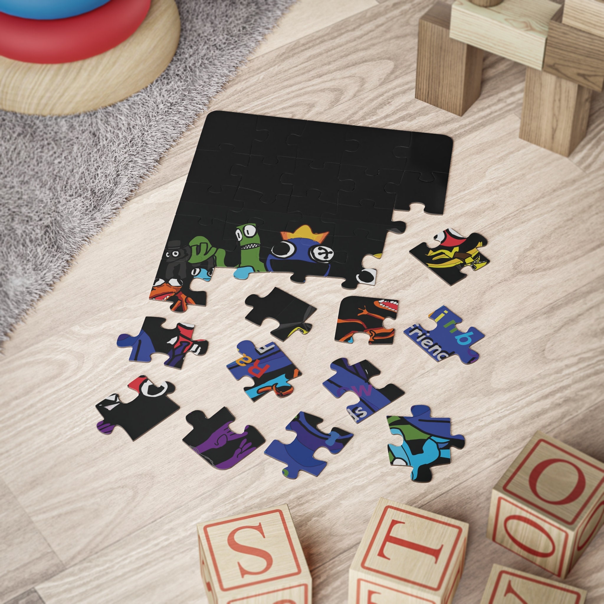 Rainbow Friends Kids' Puzzle, 30-piece - Etsy