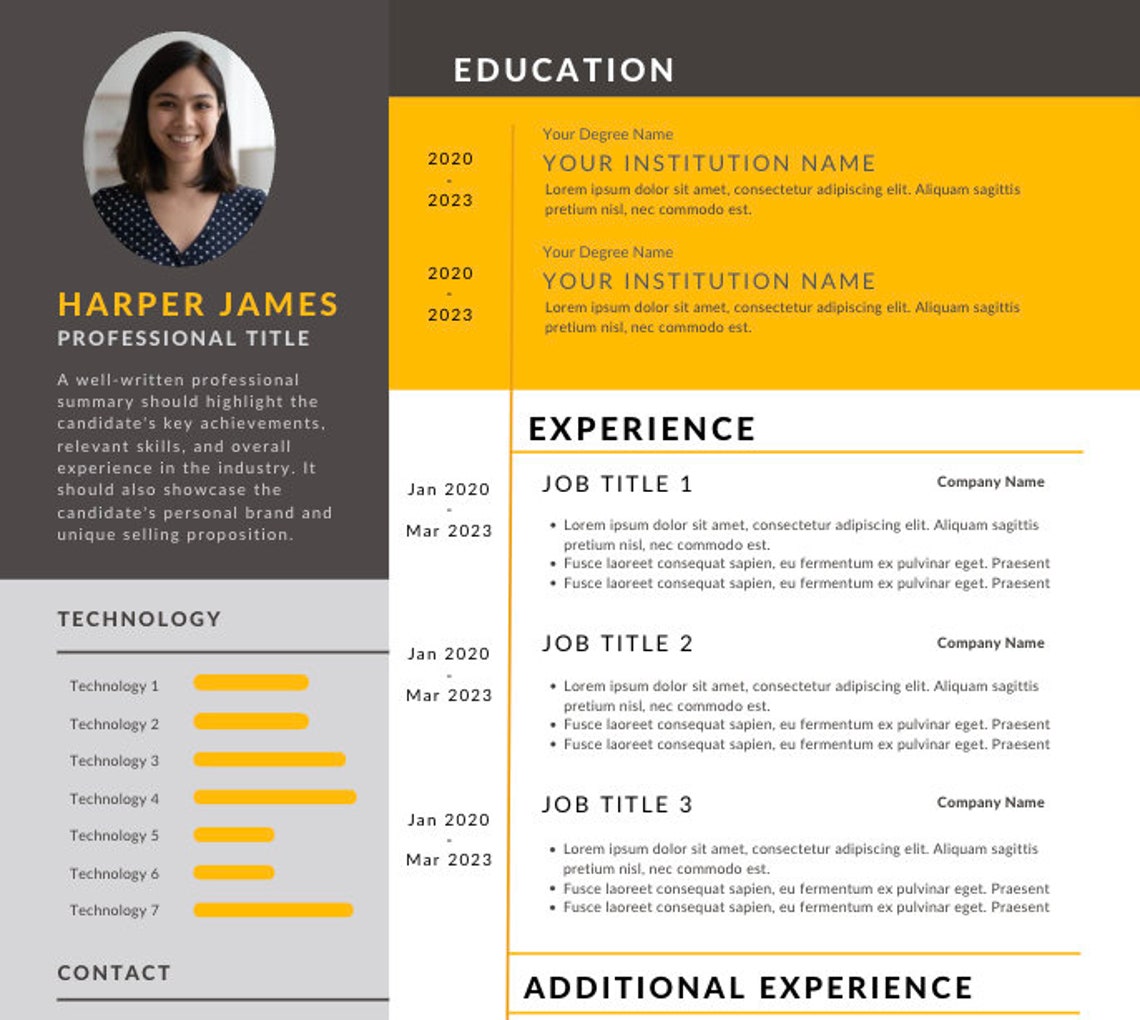 Editable Modern Resume Template | CV & Cover Letter Format | References ...