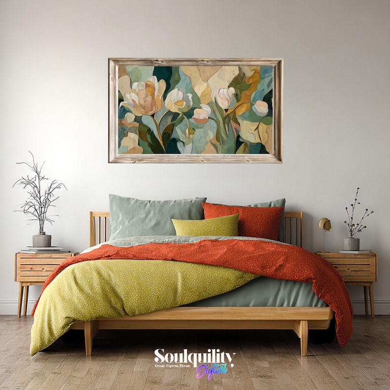 Spring Tulips Oil Painting Art, Soft Floral TV Screensaver (digital ...