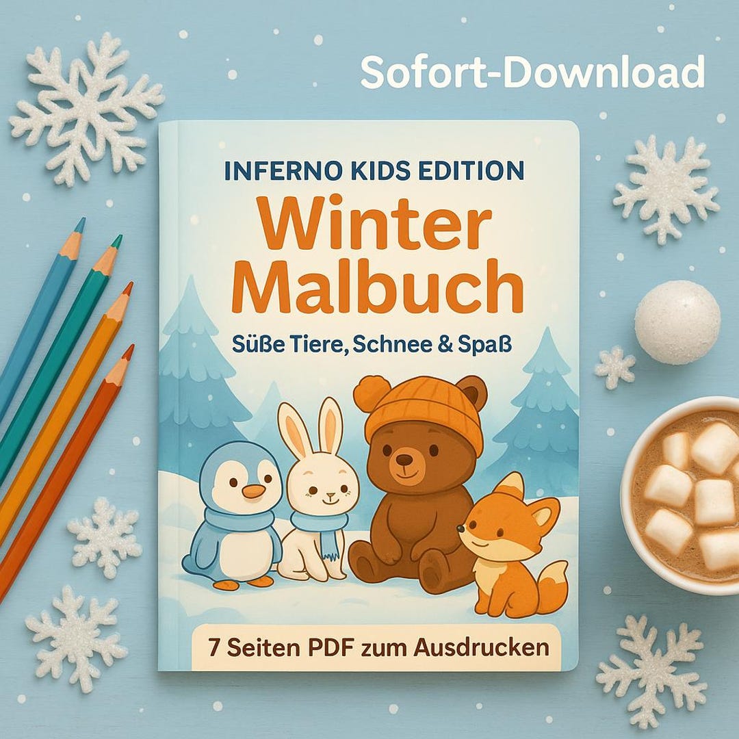 Inferno Kids Edition – Winter Coloring Book | Cute Animals, Snow & Fun ...