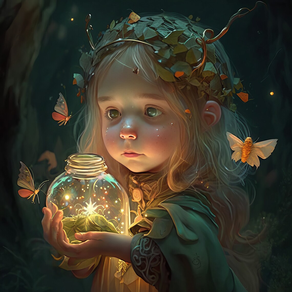 Set of 5 Fairies, Nursery Wall Décor Girls Wall Décor Fantasy Wall ...