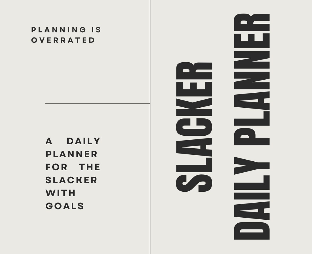 Daily Planner Digital Download Slacker Daily Planner Gag Gift Funny ...