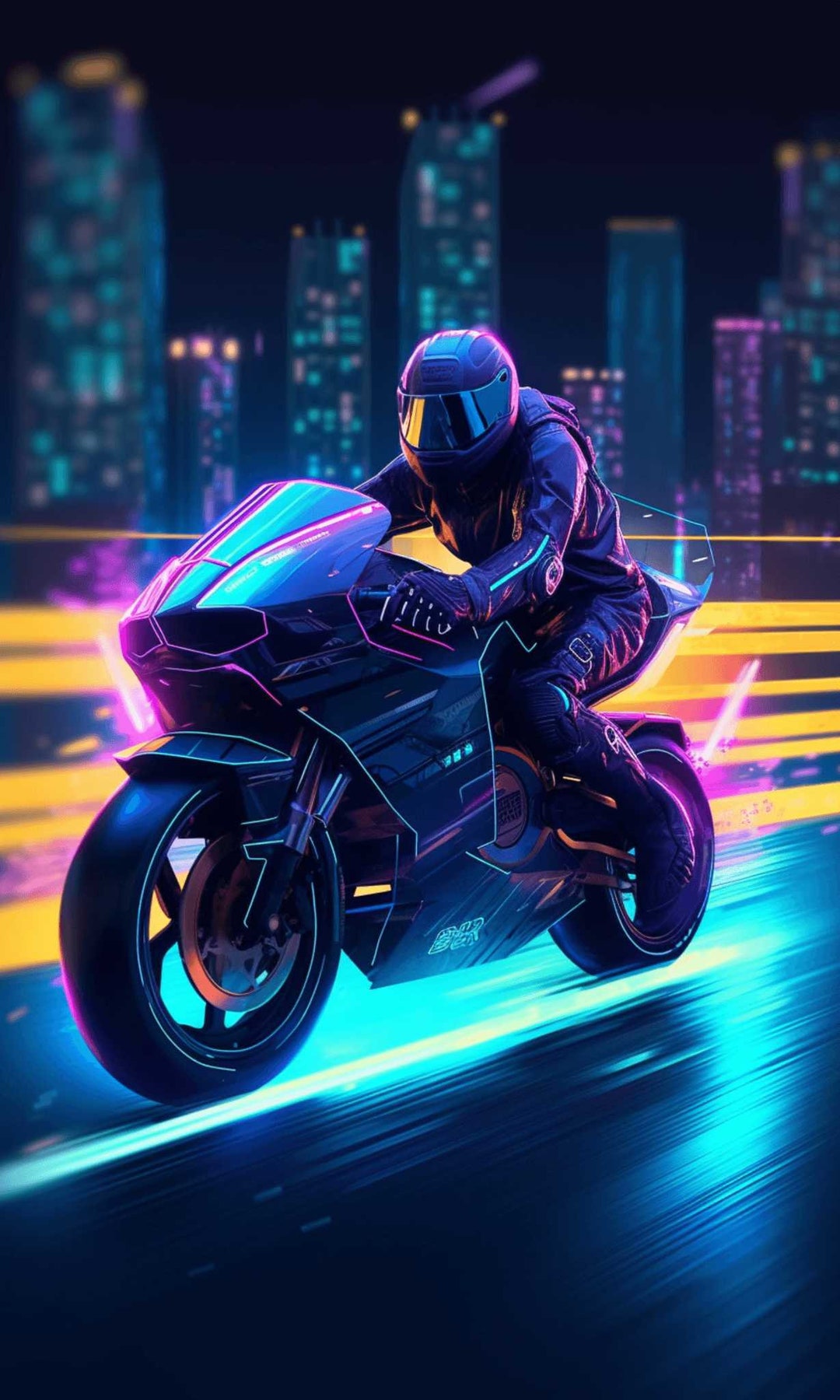 City Speedster| Neon Colored Poster Art Print | Multiple Sizes | High ...