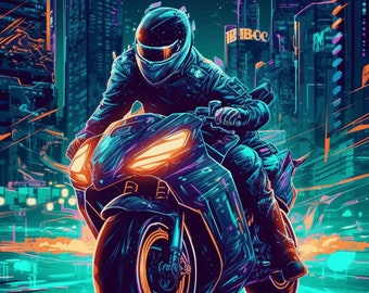 The Cute Look Neon Colored Poster Art Print Multiple Sizes High Quality ...