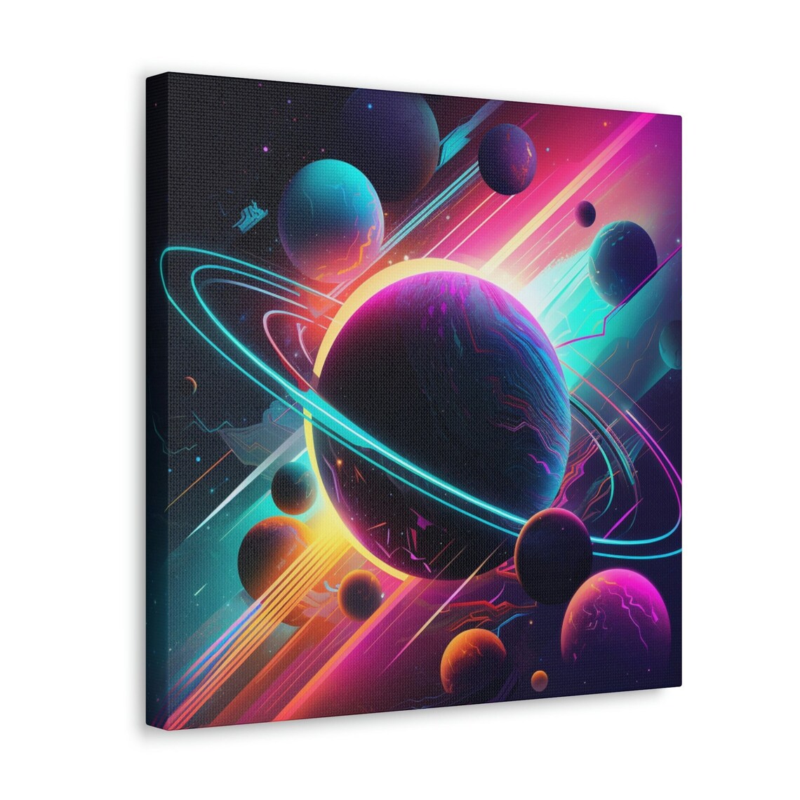 Neon Nebula | Neon Colored Canvas Art | Multiple Sizes | Ready to Hang ...