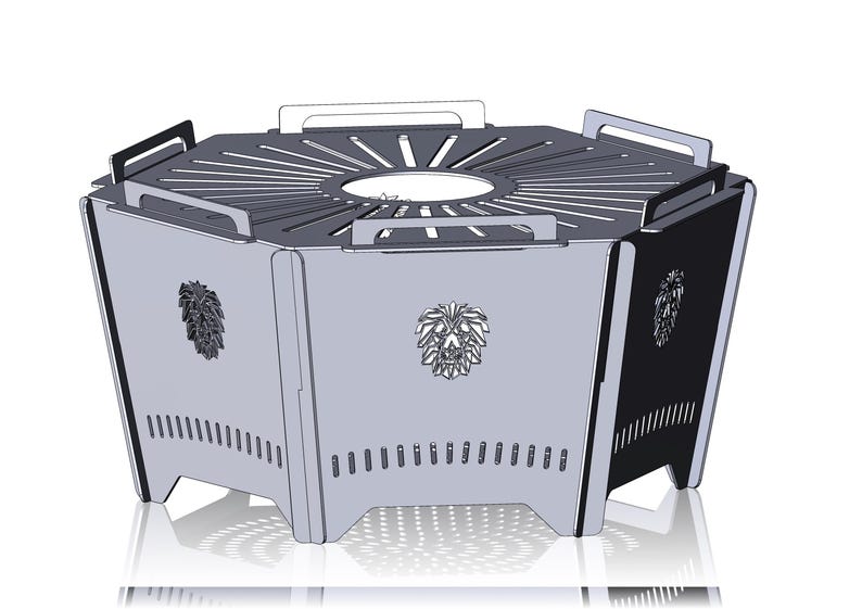 Hexagon Fire Pit Dxf, Dxf Files for Plasma,fire Pit Portable,barbecue ...