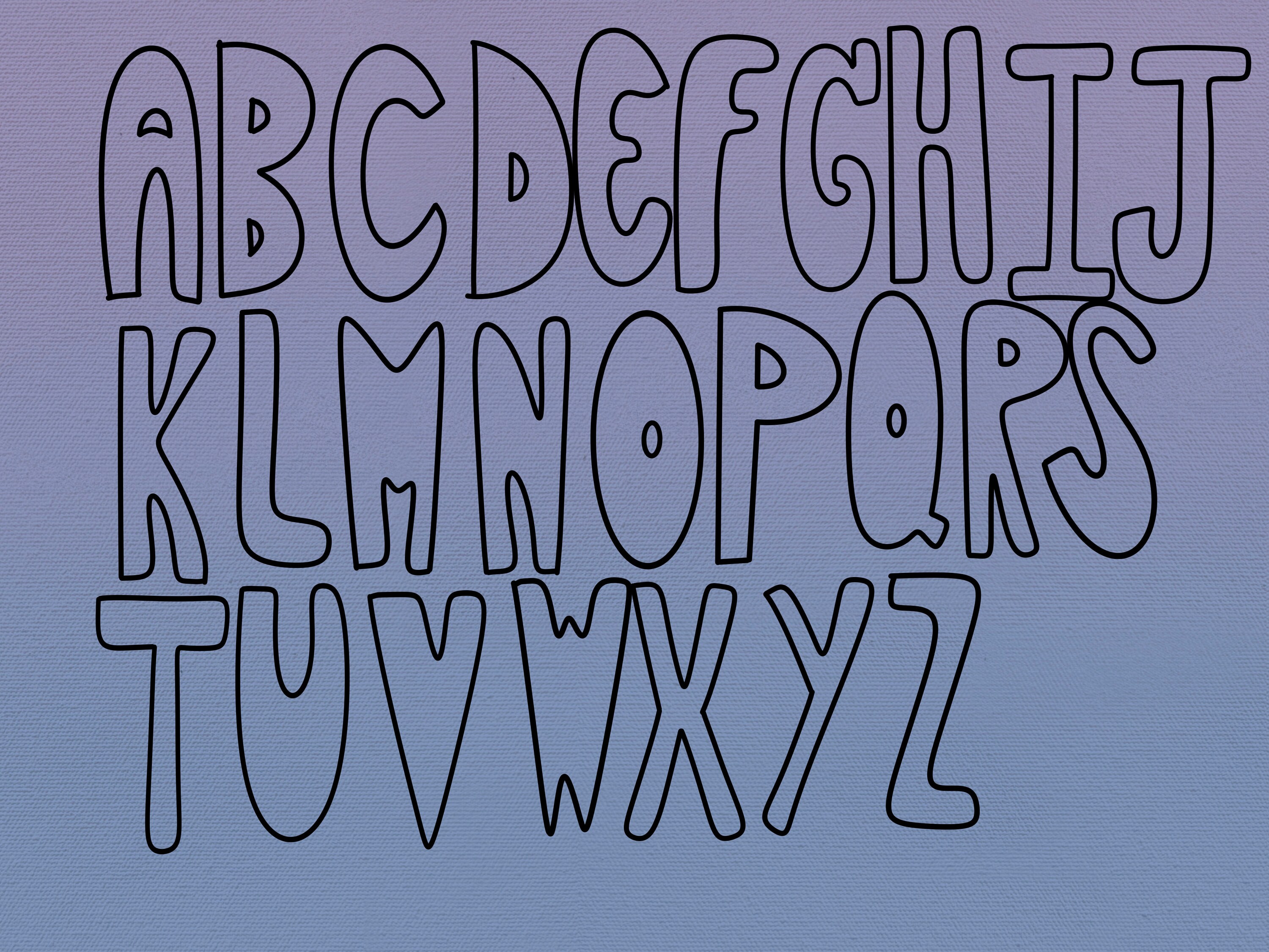 Procreate Skinny Alphabets Stamp, Skinny Number Procreate Stamps ...