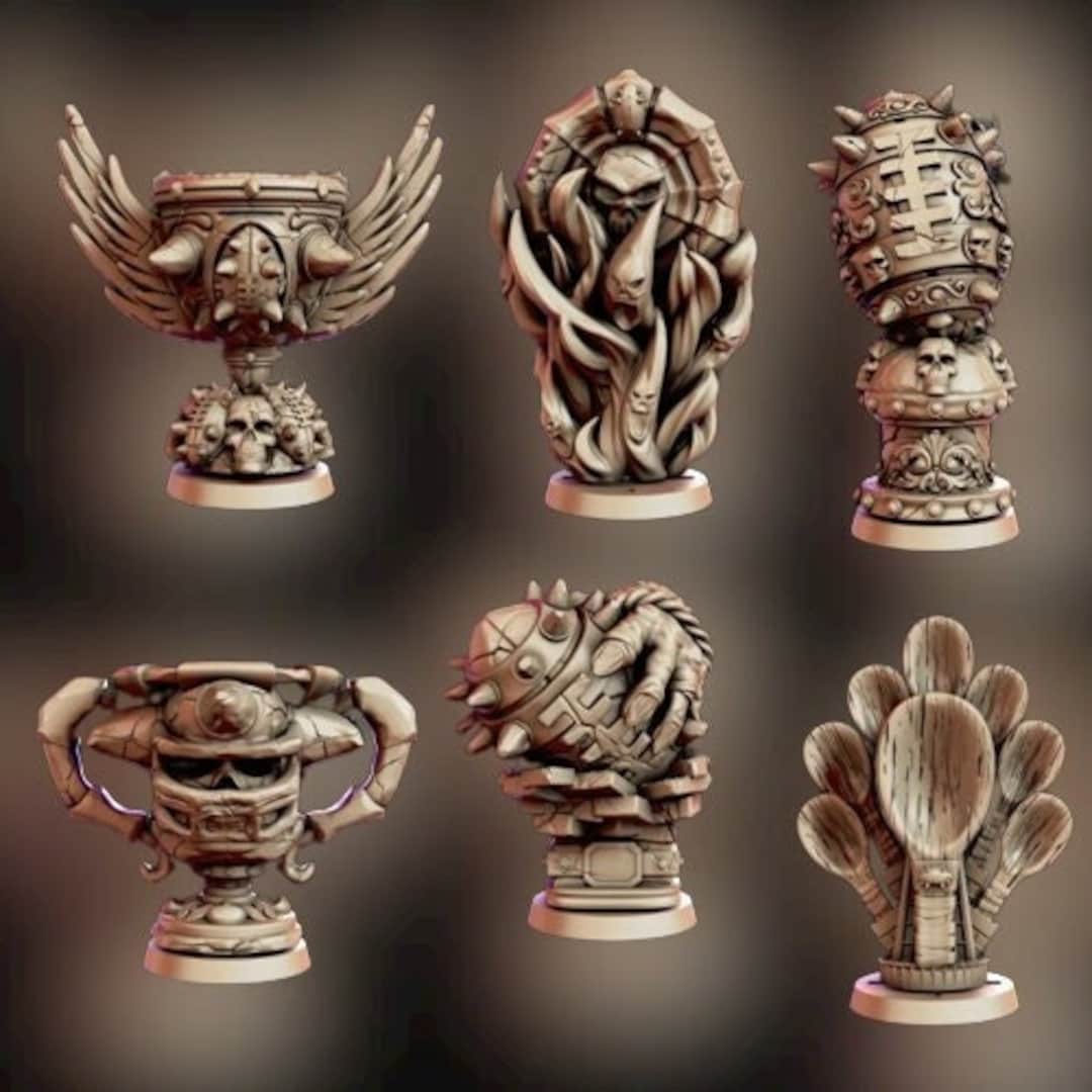 Blood Bowl Trophies Pack 3D Models STL Digital Download - Etsy