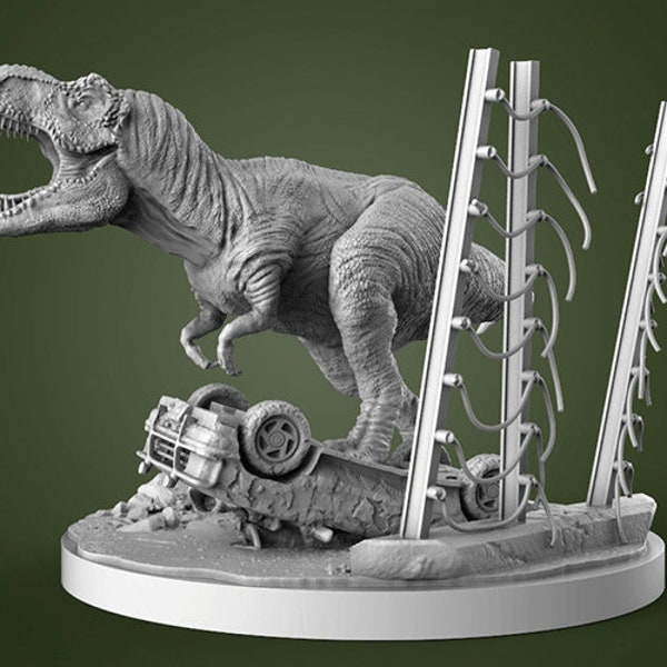 Jurassic Park T Rex Digital Print - Etsy