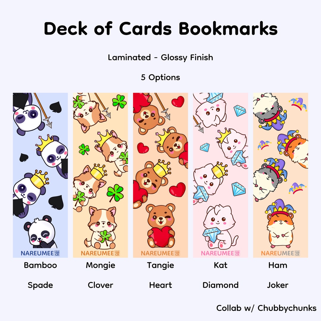 Deck of Cards Collection Bookmarks - Etsy