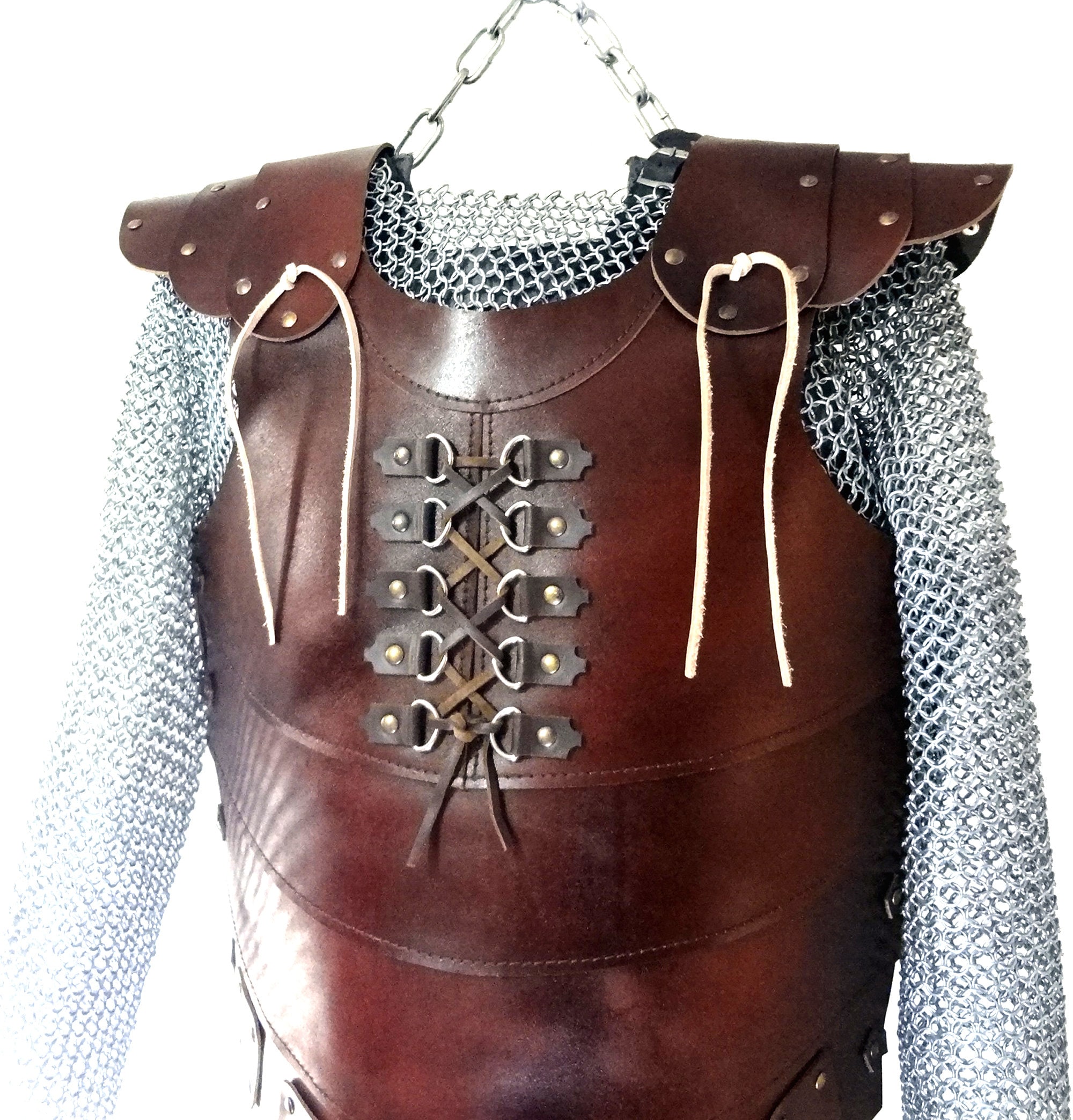 Medieval Leather Vest Jacket 4mm Viking Armor Armor SCA Articulated ...
