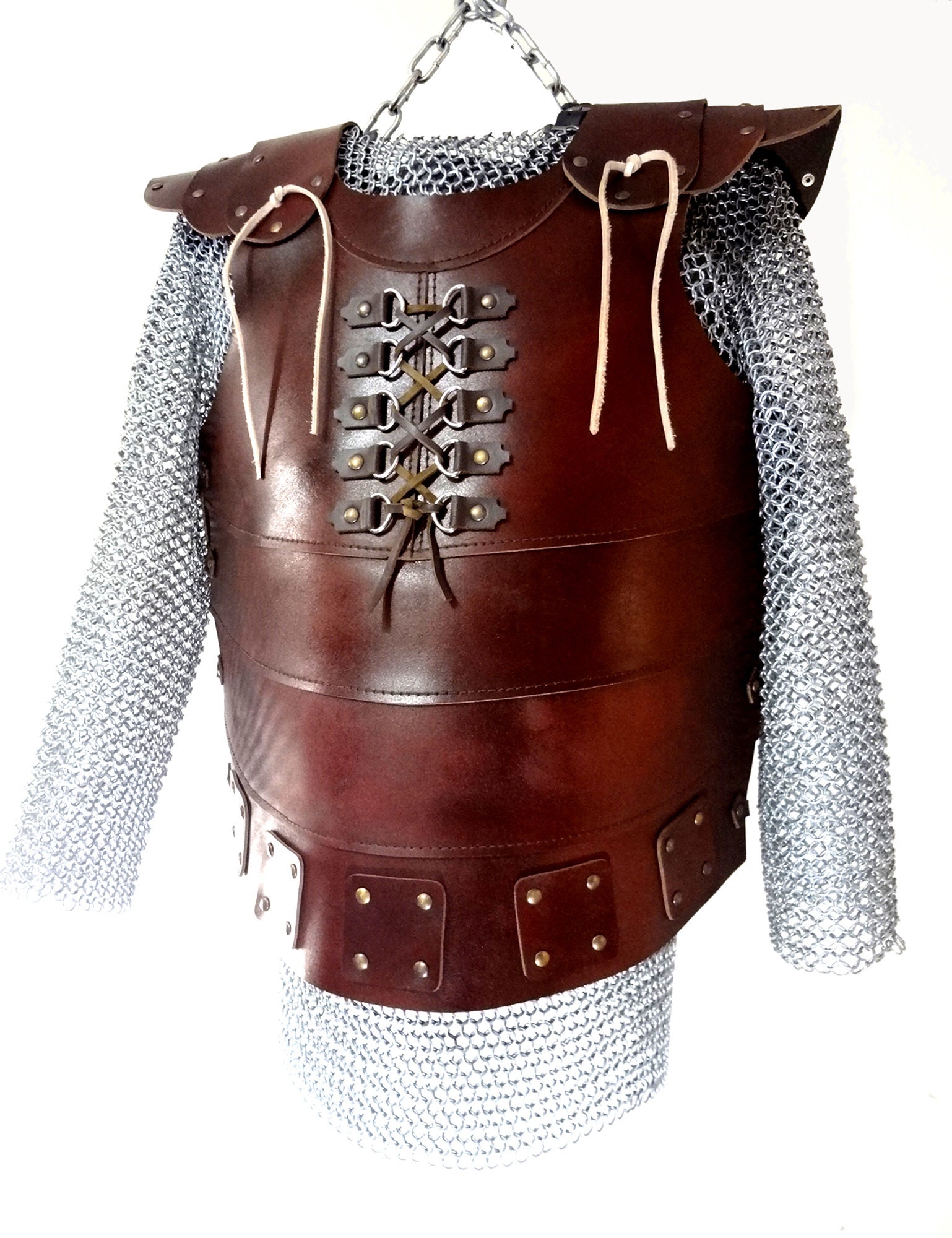 Medieval Leather Vest Jacket 4mm Viking Armor Armor SCA Articulated ...
