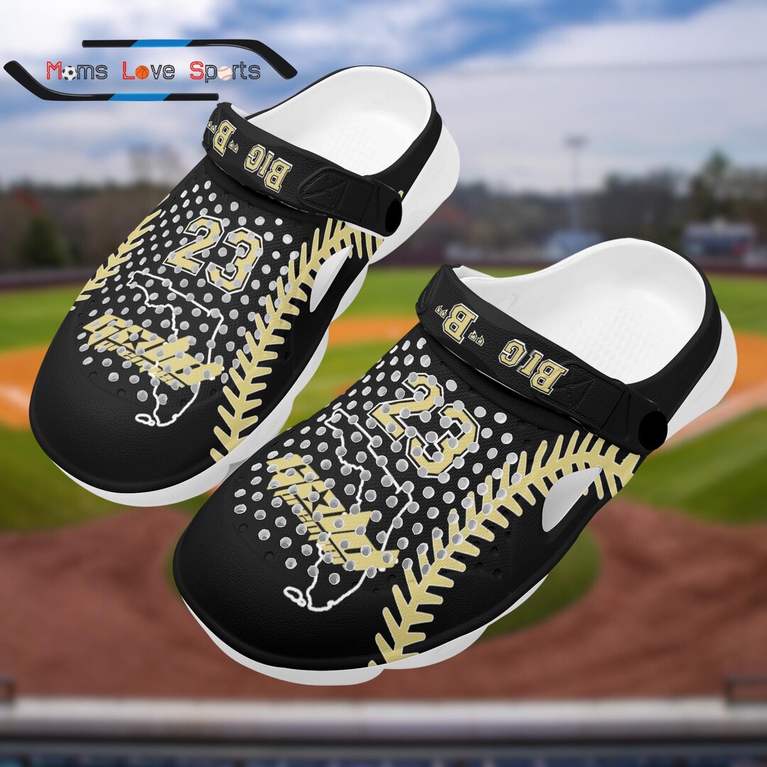 Custom Women's Sports Clogs Personalized Softball Gift With Logo Name ...