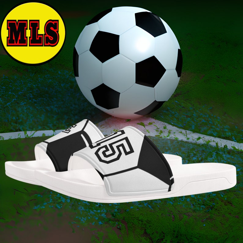 Custom Soccer Slides Flip Flops Sandals, Personalized Soccer Sandals ...