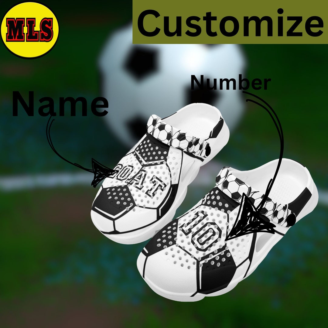 Custom Womens Soccer Clogs Gift Slides Football Shoes Personalized ...
