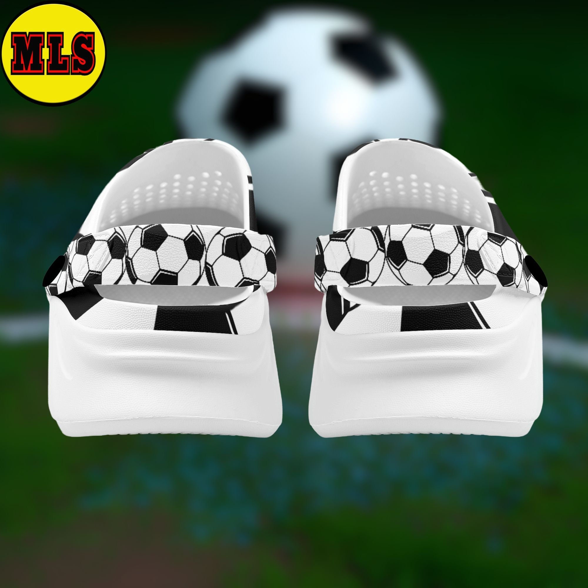 Custom Men's Soccer Clogs, Personalized Sports Themed Mules, Croc ...