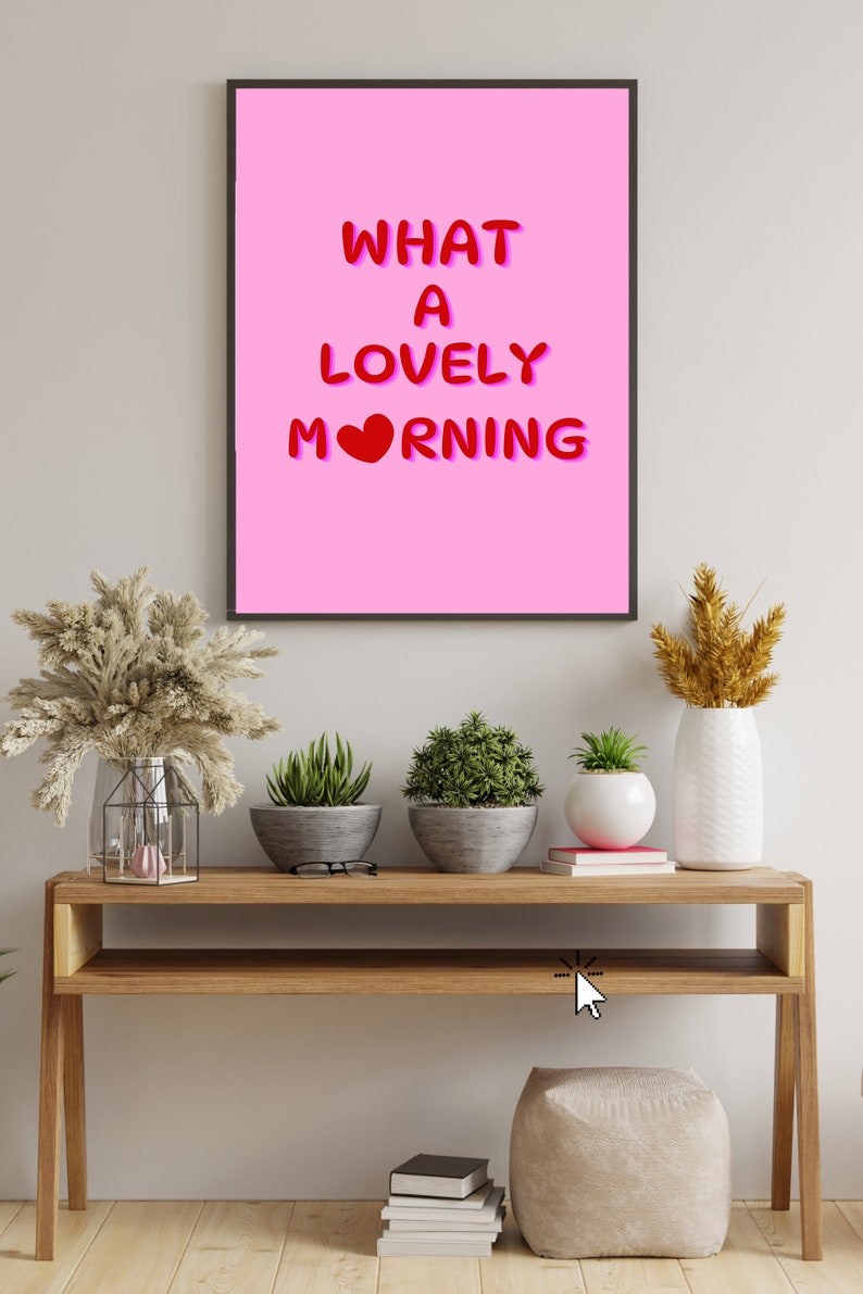 Pink and Red Print,motivational Decor,room Art,aesthetic Wall Art ...