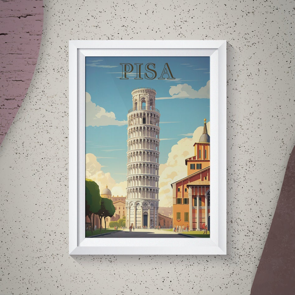 Italy Travel Prints Vintage Travel Posters of Rome Naples Pisa Set of 3 ...