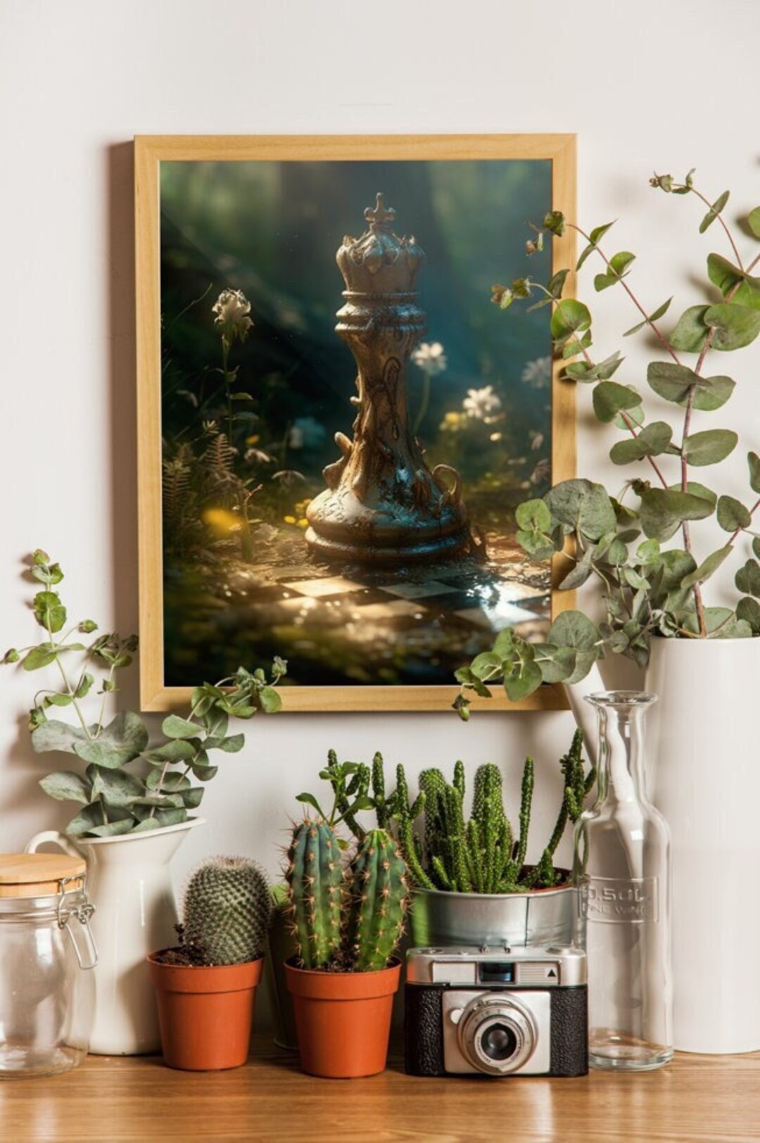 Queen of Chess, Chess Piece Print, Queen Print, Chess Artwork Portrait2 ...