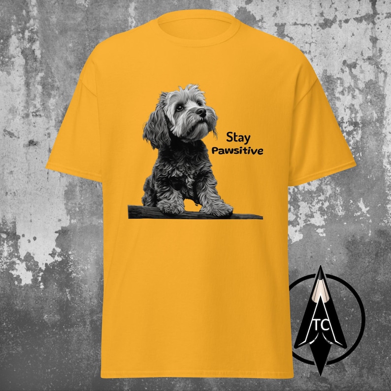 Cockapoo T-shirt, T-shirt With Cockapoo Art Design With Positive ...