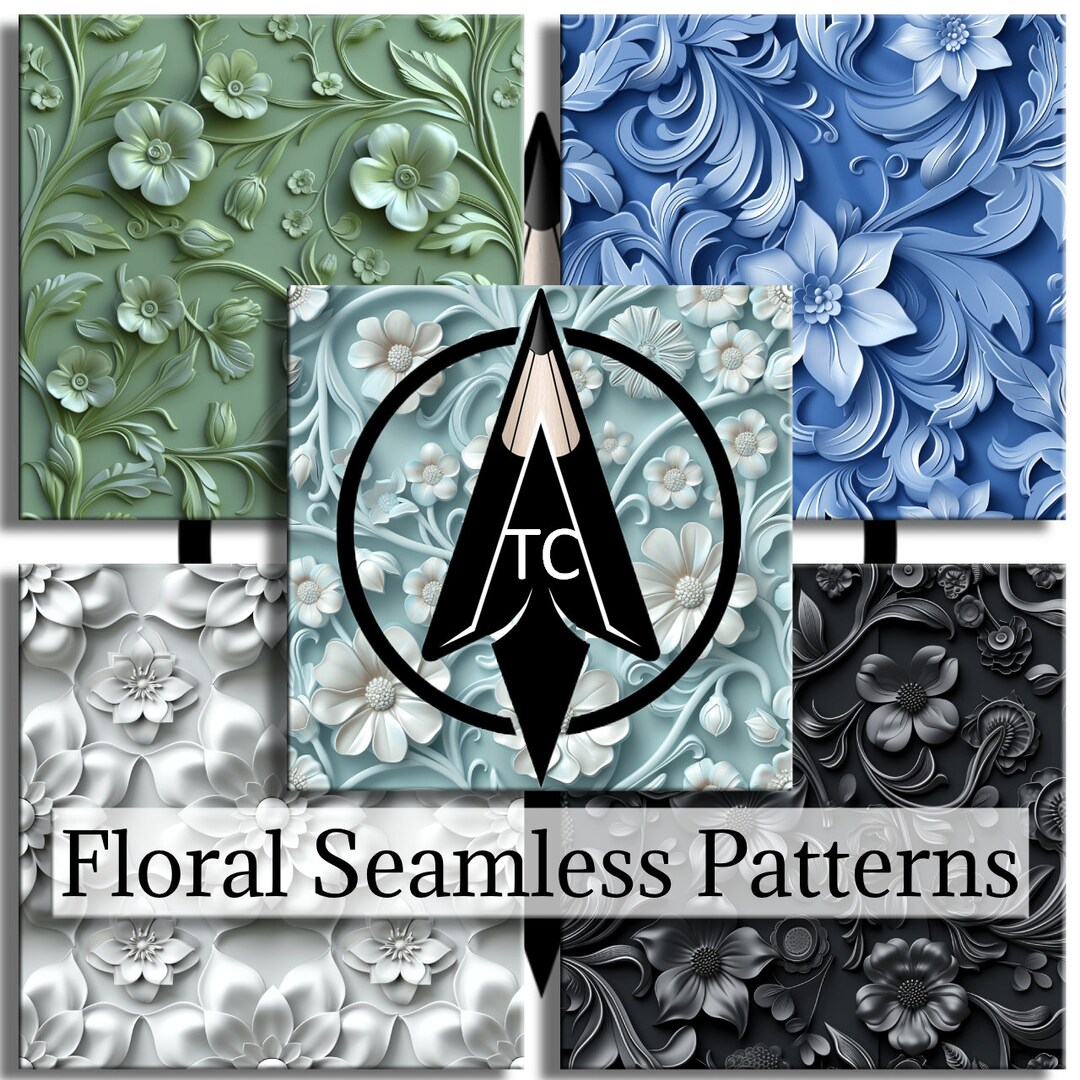 3D Seamless Patterns, Floral 3D Pattern Flower Seamless Patterns ...