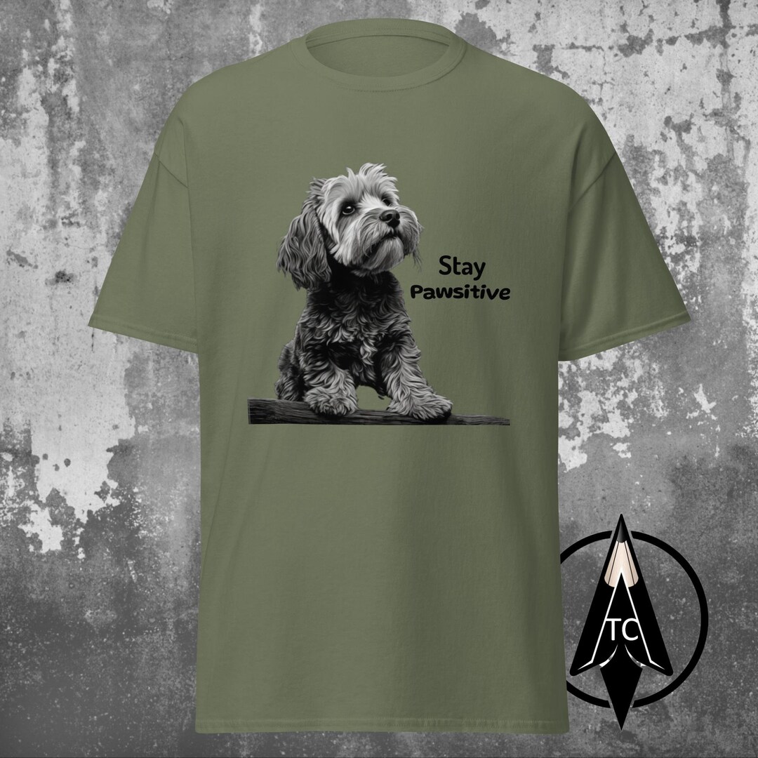 Cockapoo T-shirt, T-shirt With Cockapoo Art Design With Positive ...