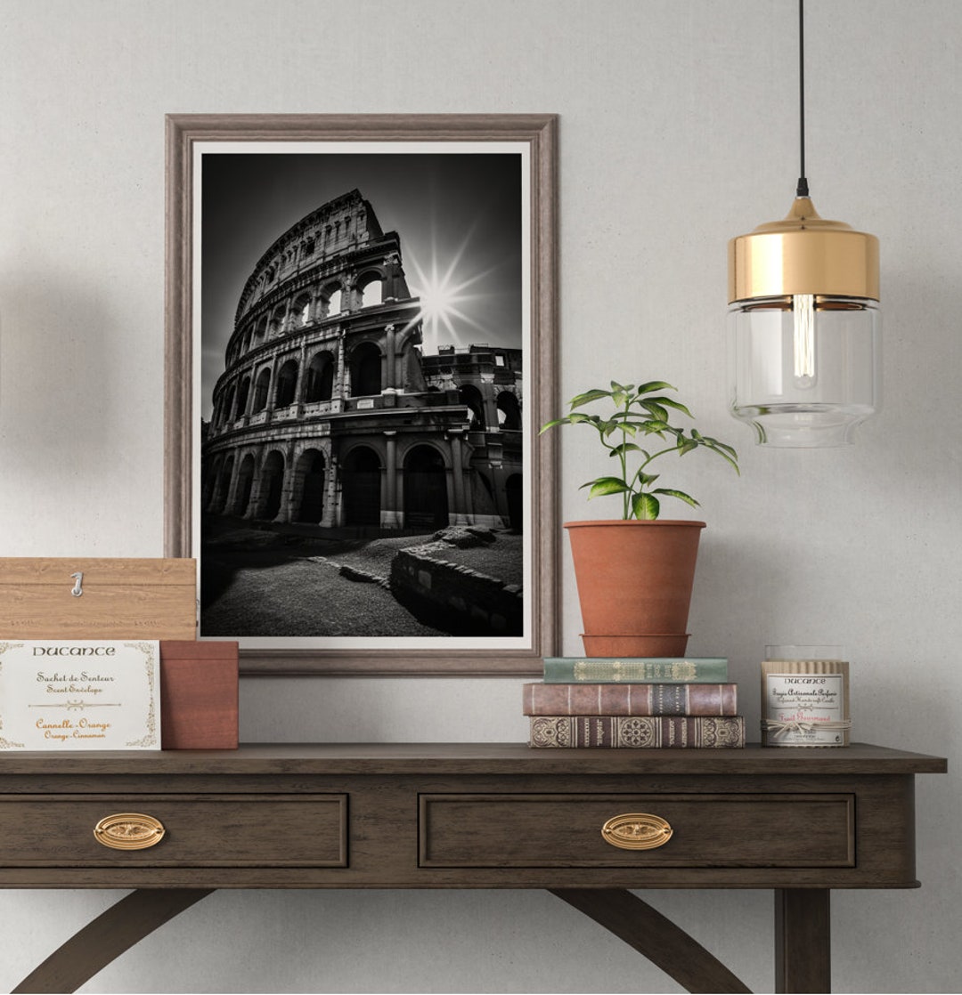 The Colosseum From “the Monuments" Collection, Black and White Print ...