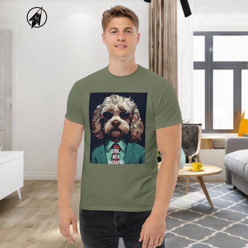 Cockapoo T-shirt, T-shirt With Cockapoo Art Design, Men's T-shirt ...