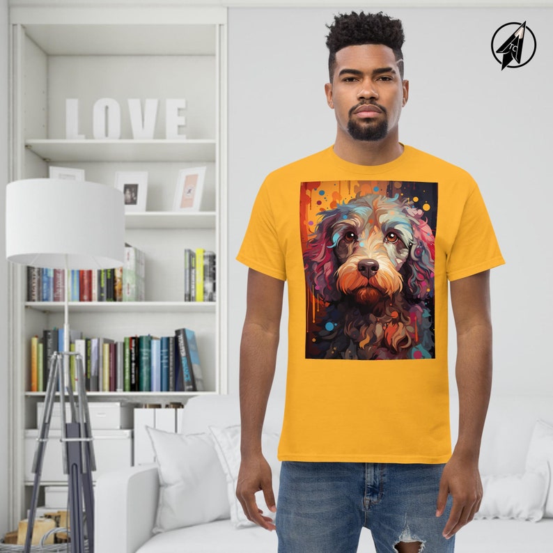 Cockapoo T-shirt, T-shirt With Pop Art Cockapoo Colorful Dog Design Tee ...