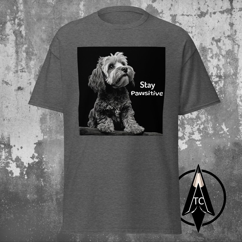 Cockapoo T-shirt, T-shirt With Cockapoo Art Design With Positive ...
