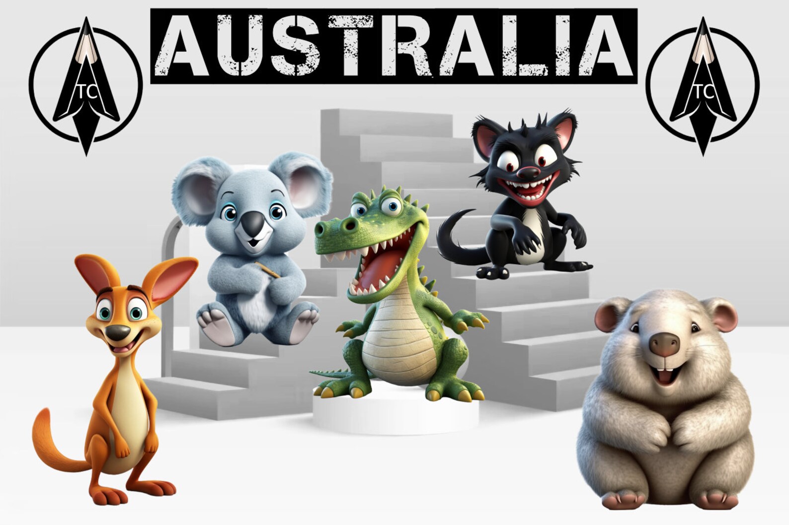 Clip Art, Australian Animals, 3D Cartoon, No Background, PNG ...