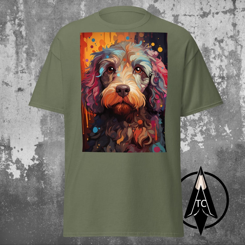 Cockapoo T-shirt, T-shirt With Pop Art Cockapoo Colorful Dog Design Tee ...