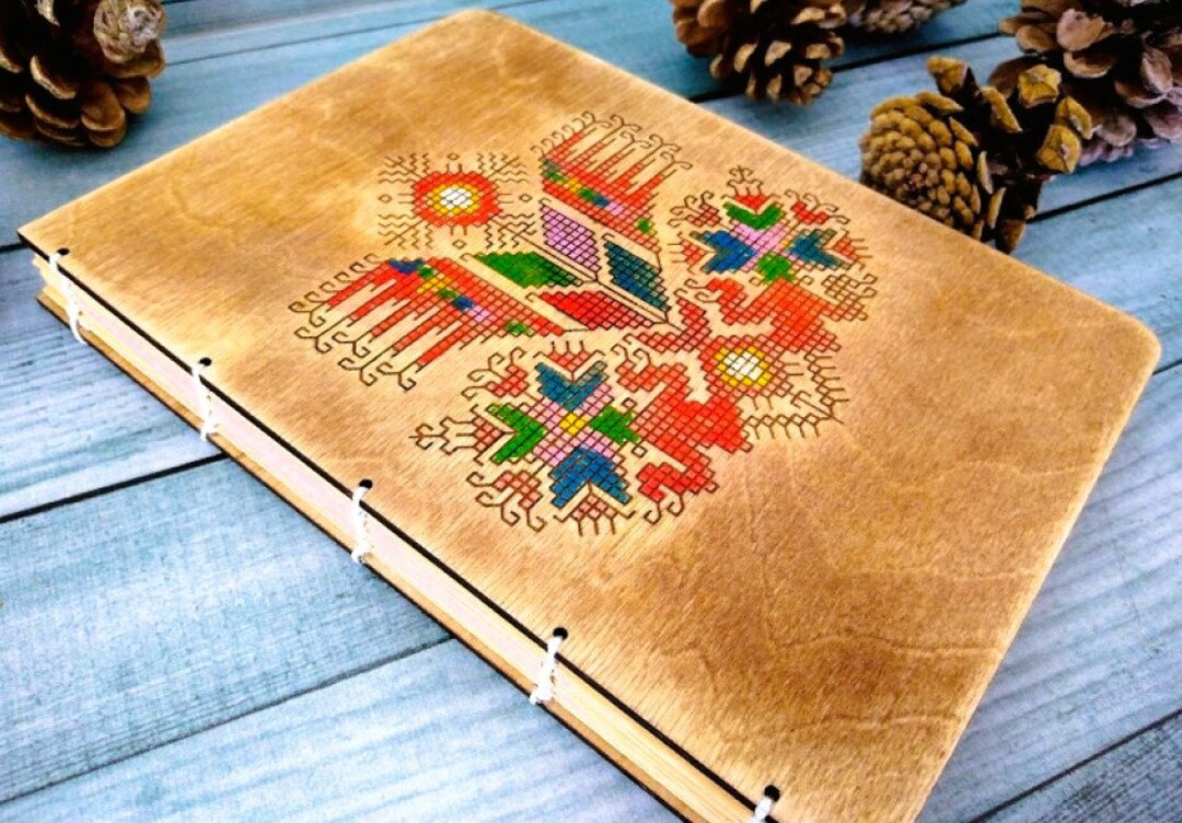 Handmade Memory Book With Painted Balkan "embroidery", Photo Albums - Etsy
