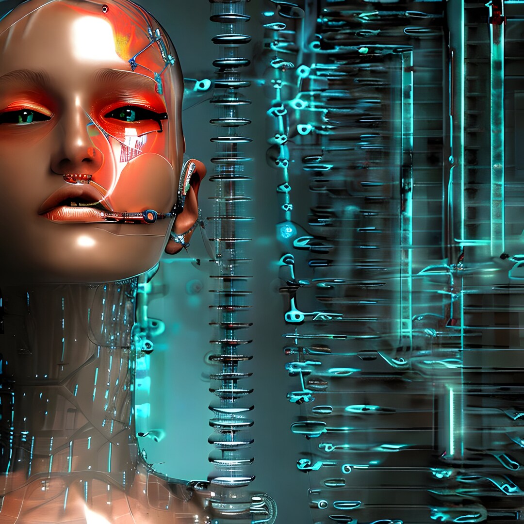 Cyborg, Female, Futuristic Equipment, Digital Download, Computer Art ...