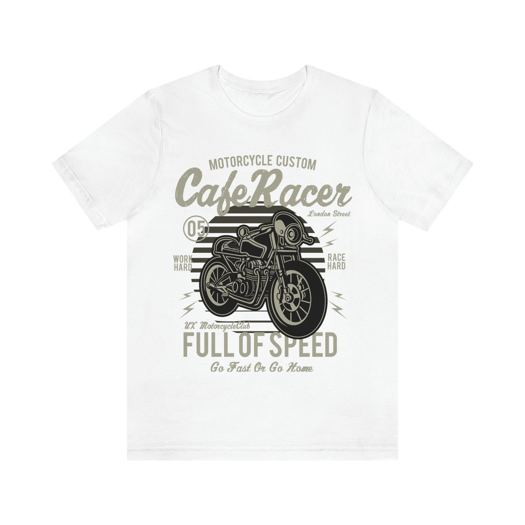 Motorbike Cafe Racer T Shirt Etsy