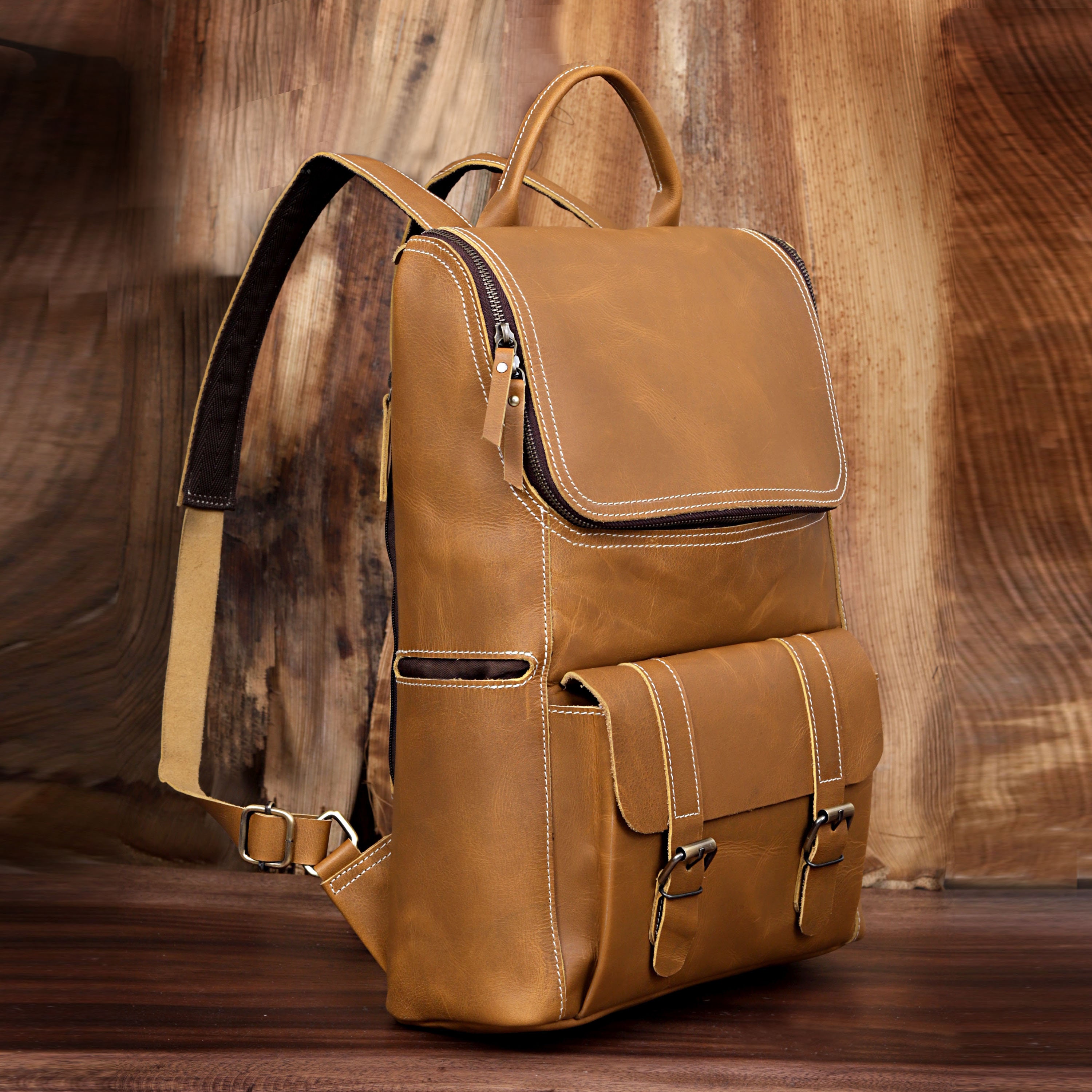 Vintage Leather Backpack Genuine Leather Mens Backpack - Etsy