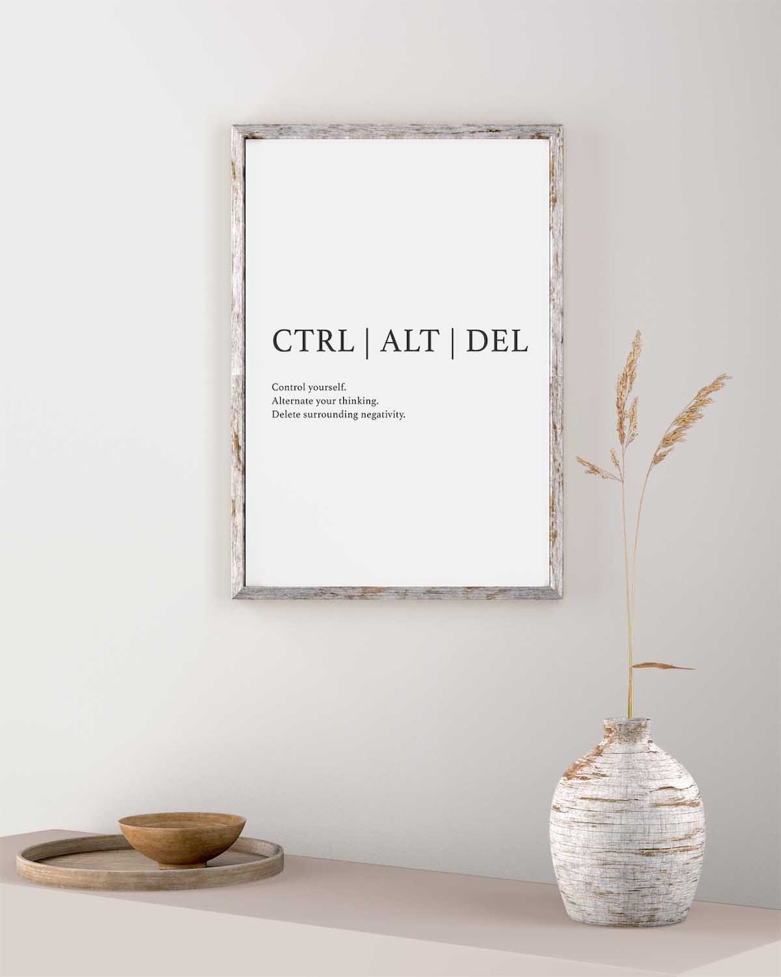 CTRL ALT DELETE Dictionary Definition Print | Office Decor | Hanging ...