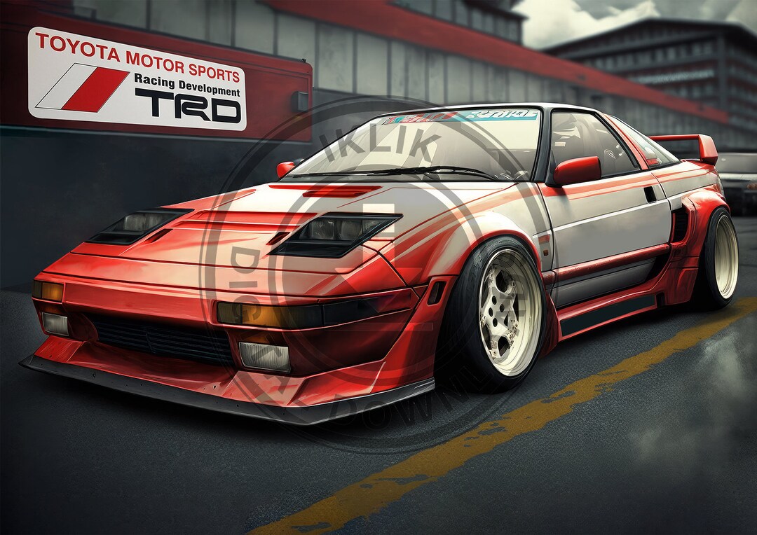 Vintage Car Magic - Toyota MR2 MK1 Digital Art Print - Retro Automobile ...