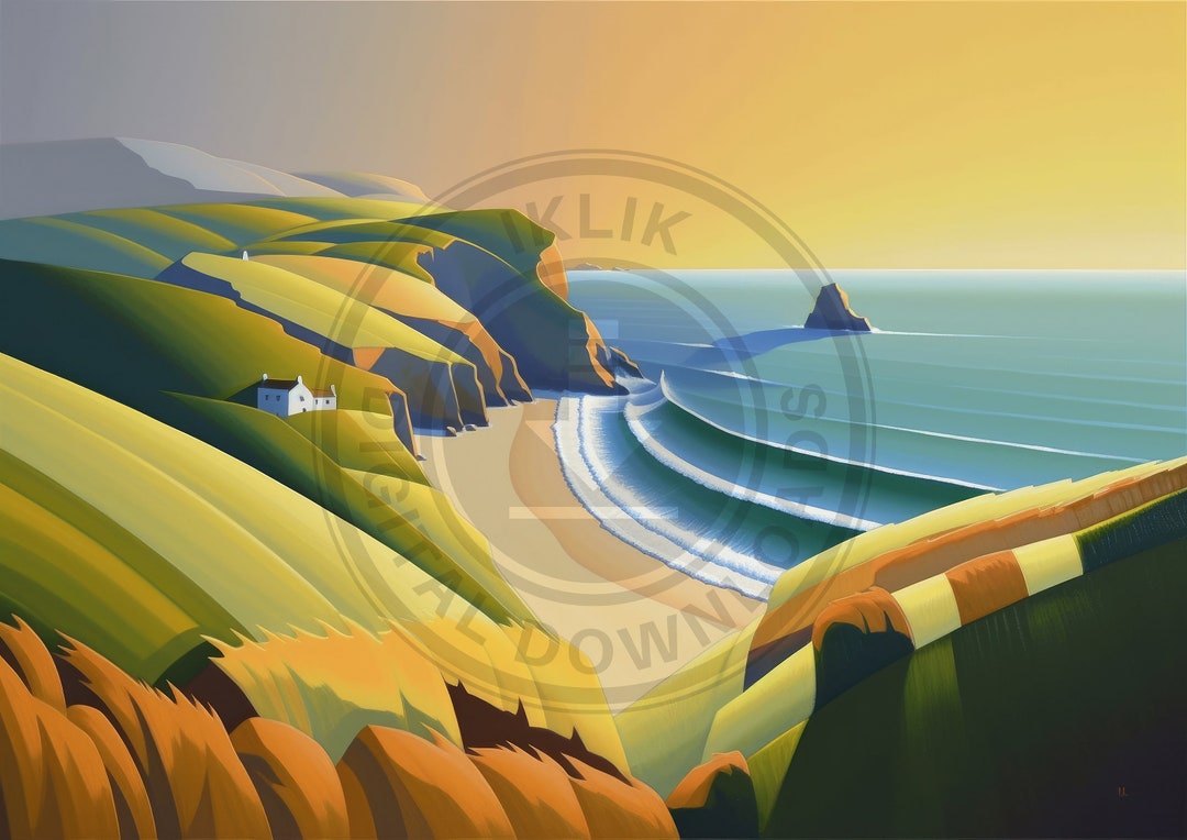 Cornish Coast & English Landscape Digital Prints - Modern Wall Art ...