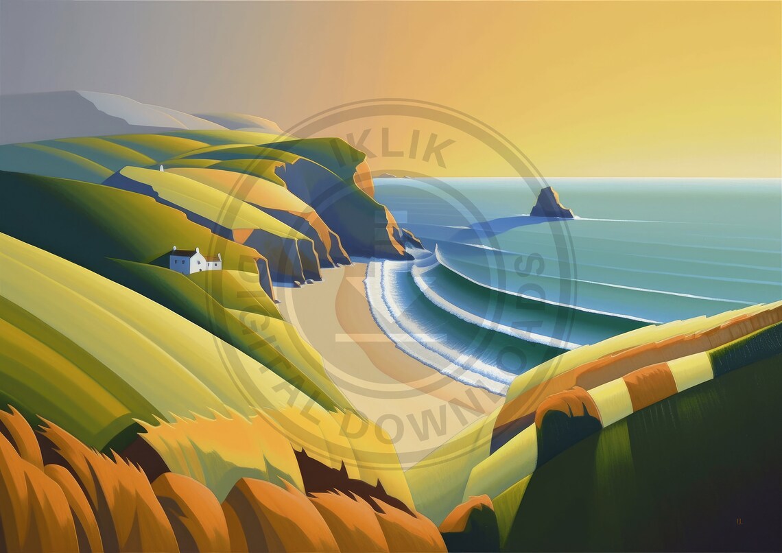 Cornish Coast & English Landscape Digital Prints - Modern Wall Art ...