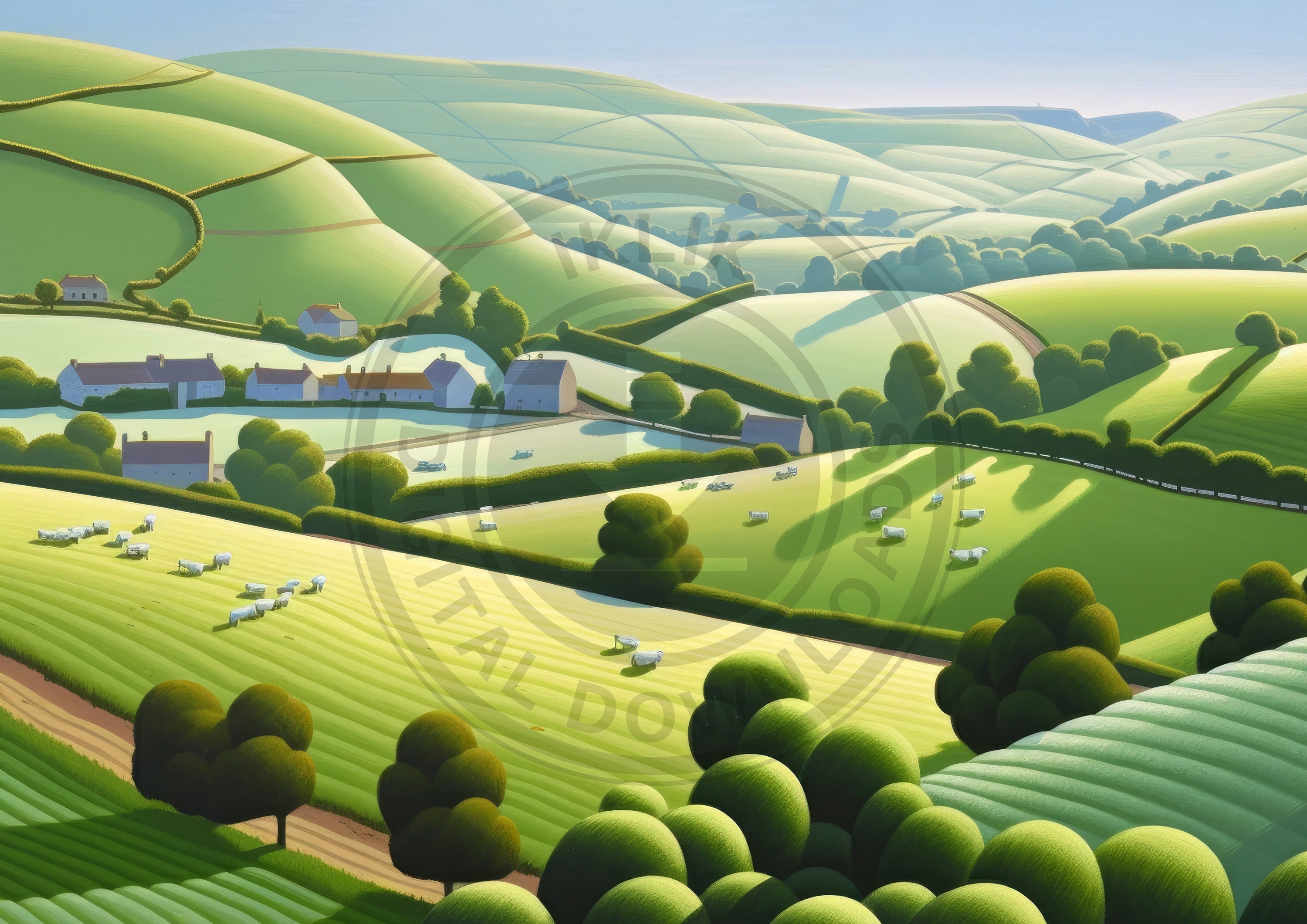 The Yorkshire Dales Landscape Digital Download - Modern Wall Art Decor ...