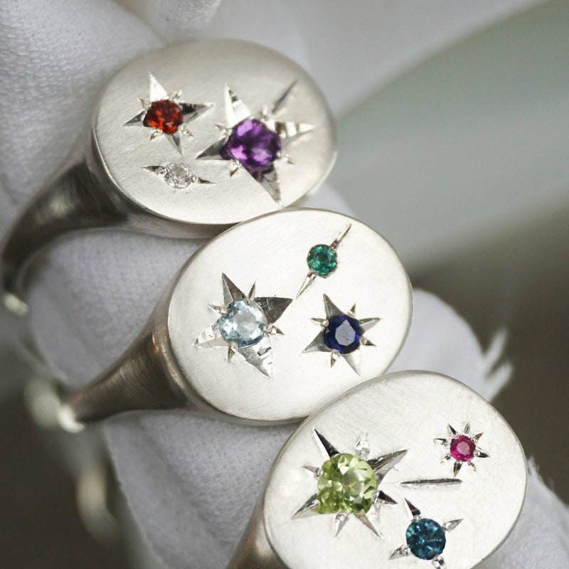 Birthstone Signet - Etsy