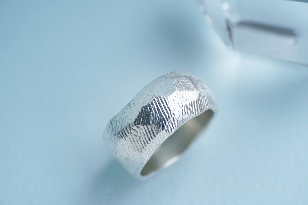 Dome Ring | Handcrafted Ring 925 Silver Ring Texture Band Hammered Band ...