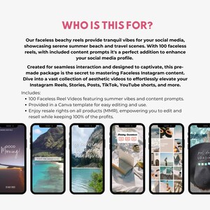 Faceless Beach Summer Travel Reels With PLR MRR Including Content ...