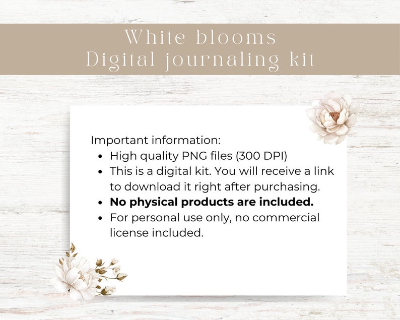 Journaling Printable. Floral Pattern Paper for Journaling, Crafts and ...