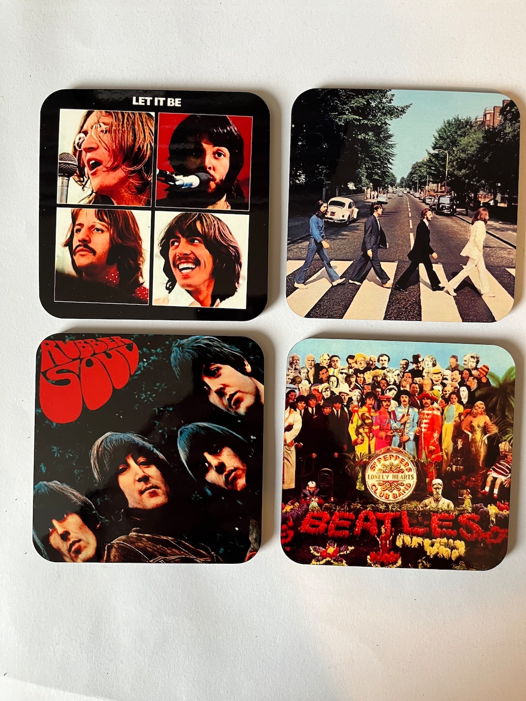 Set of Four Handmade Beatles Coasters - Etsy