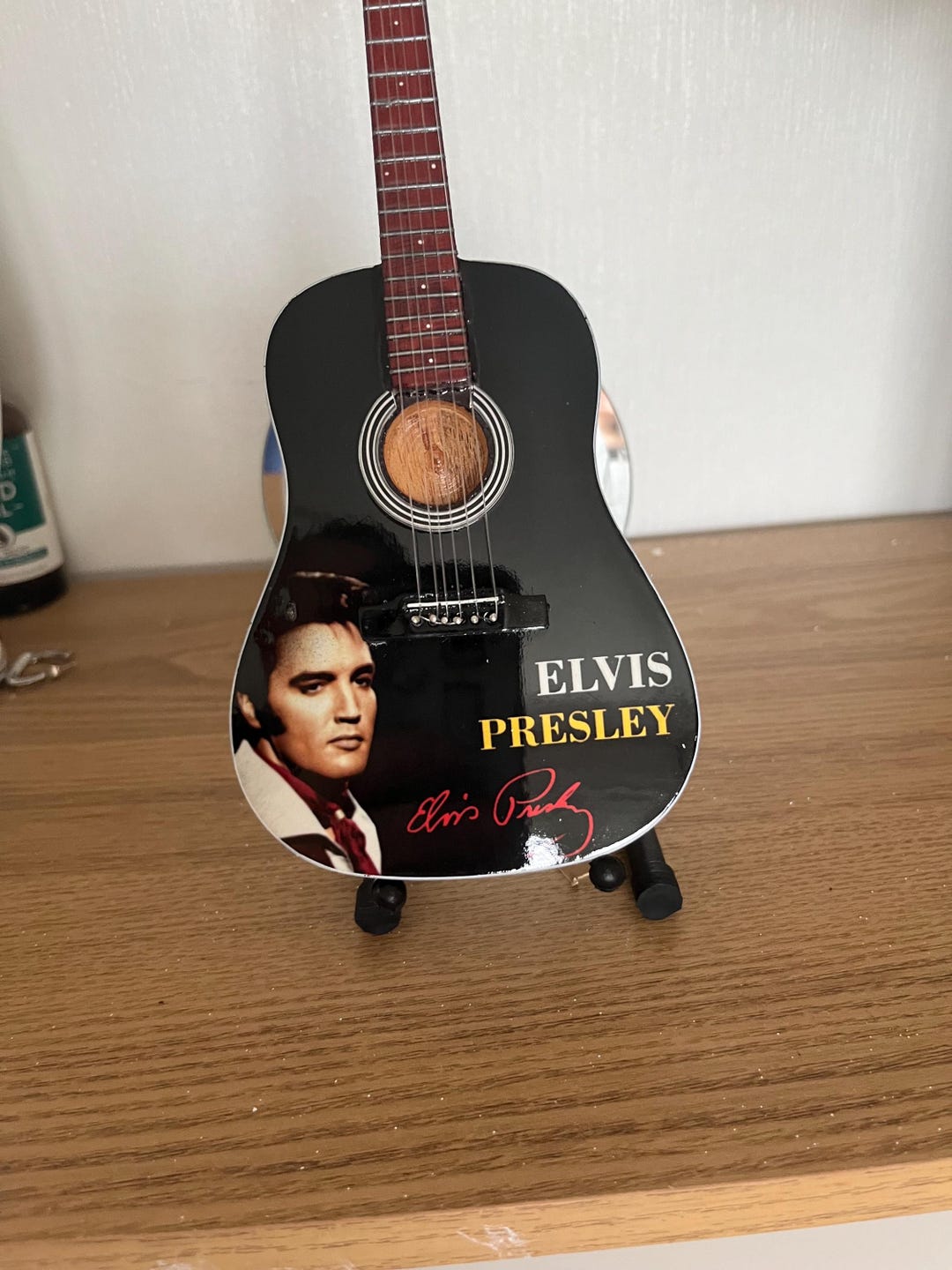 Elvis Miniature Guitar 25cm Wood Not Plastic - Etsy UK