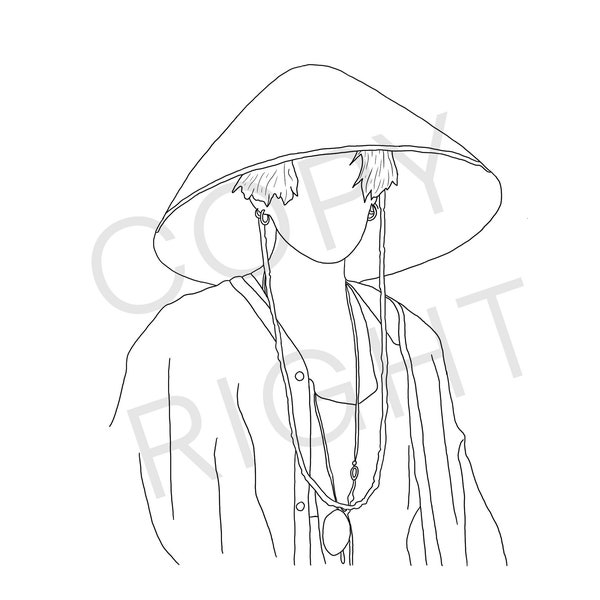 Min Yoongi Bts Line Art - Etsy