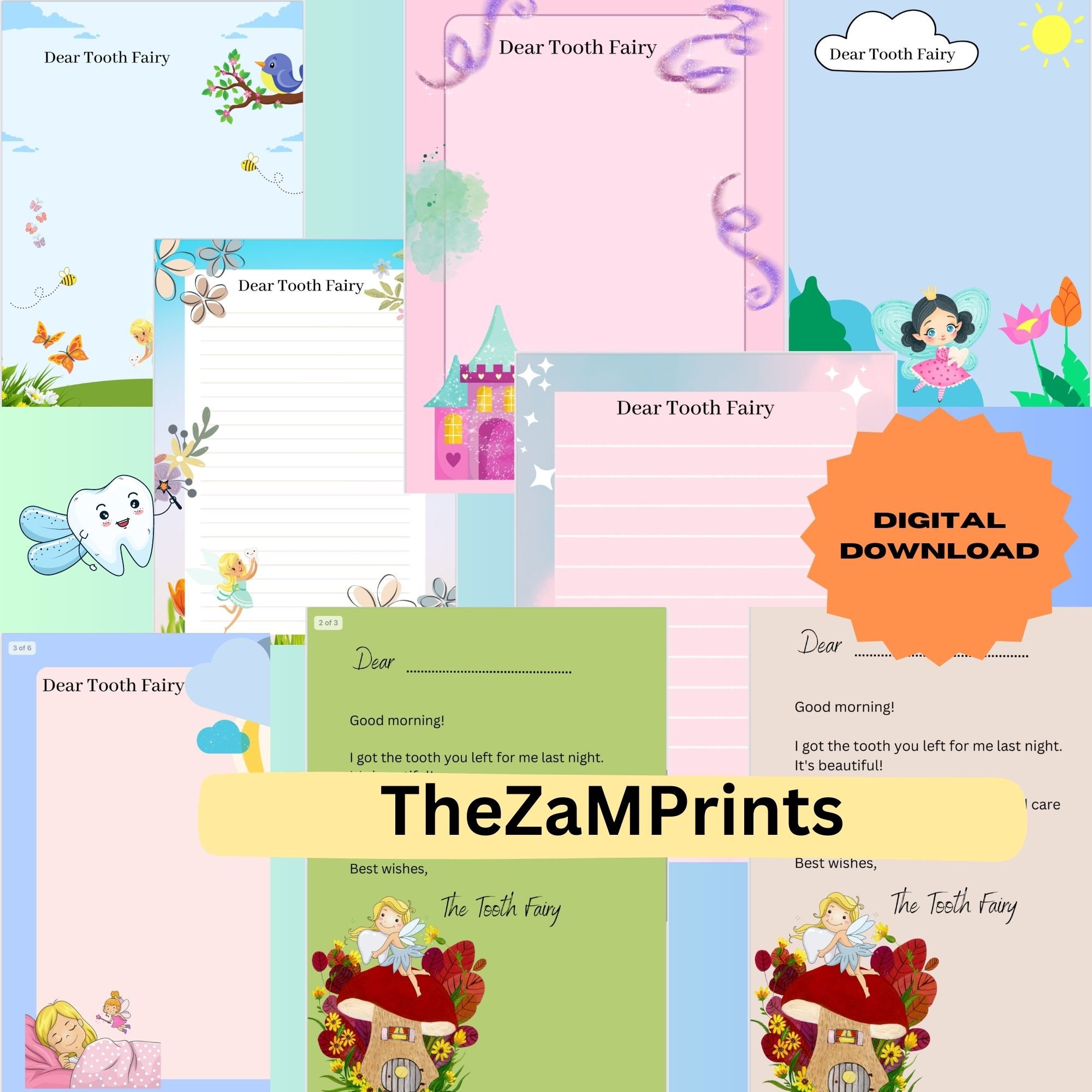Tooth Fairy Bundle for Girls | Tooth Fairy Certificates | Letter From ...