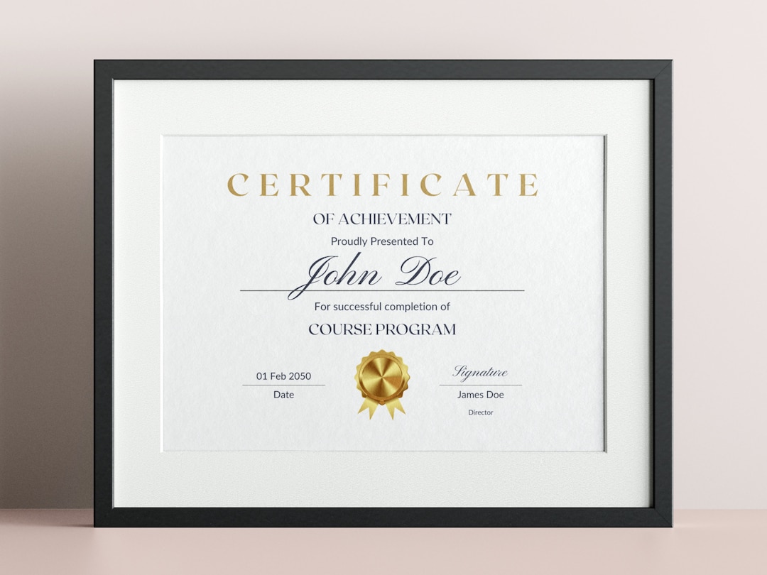 Achievement Award Certificate of Completion Certificate Business Course ...